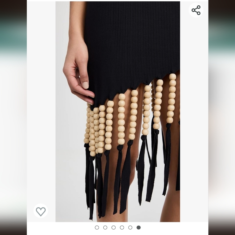 Women's Simon Miller Jamo Wooden Bead Trim Dress Bead… - Gem